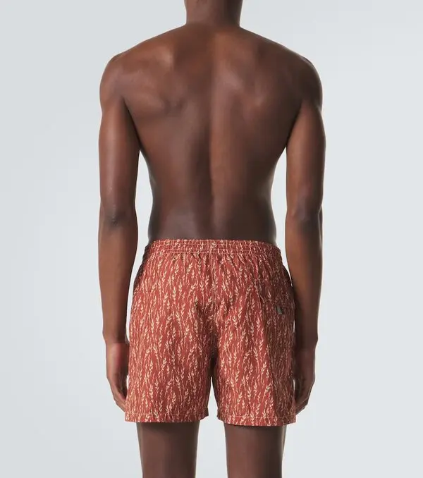 Canali Printed Swim Trunks - Brown