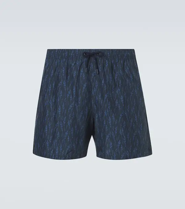 Canali Printed Swim Trunks - Blue