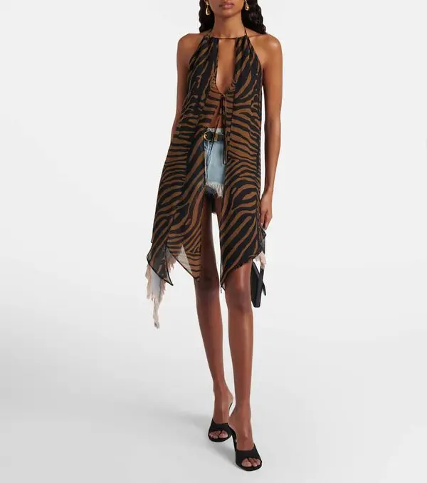 Blumarine Printed Halterneck Top