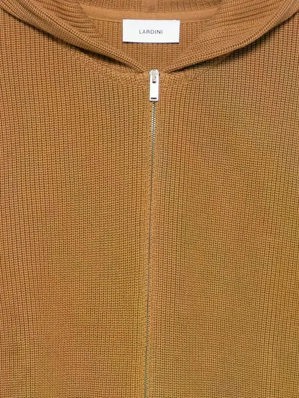 LARDINI Zip-up Knit Hoodie