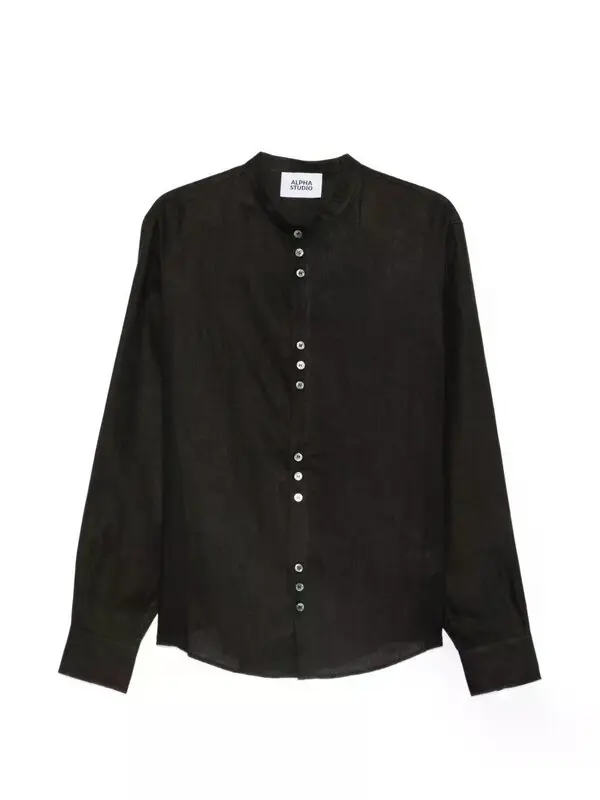 Alpha Studio Buttoned Shirt - Black