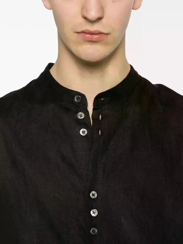 Alpha Studio Buttoned Shirt - Black