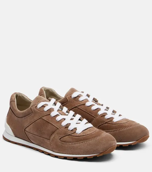 Brunello Cucinelli Runner Suede Sneakers - Beige
