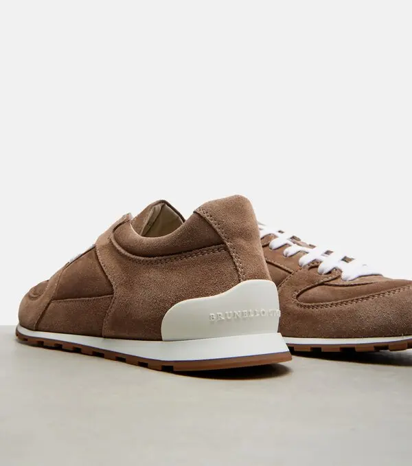Brunello Cucinelli Runner Suede Sneakers - Beige
