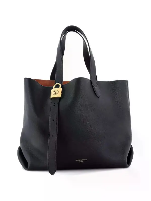 LOUIS VUITTON Cabas Leather Mm Tote Bag