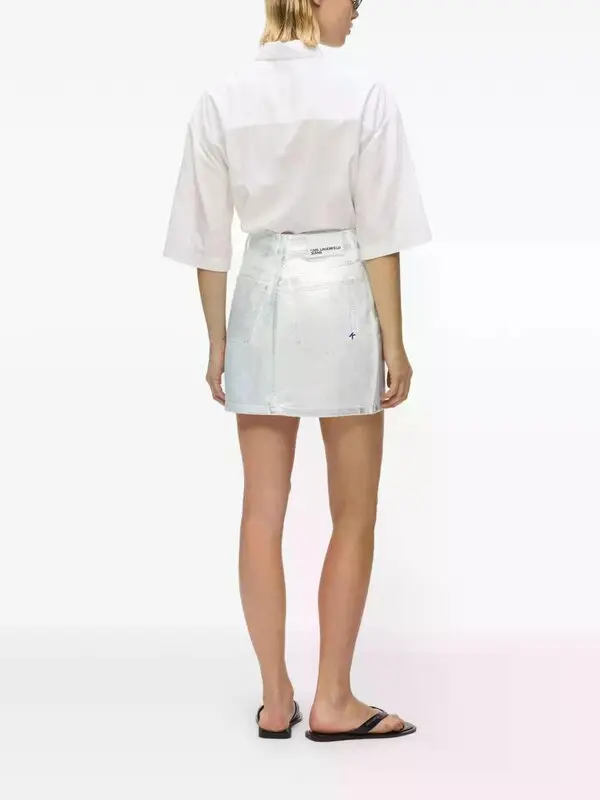 Karl Lagerfeld Five-pocket Denim Mini Skirt