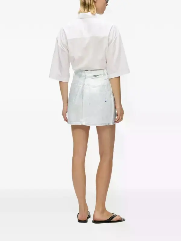 Karl Lagerfeld Five-pocket Denim Mini Skirt