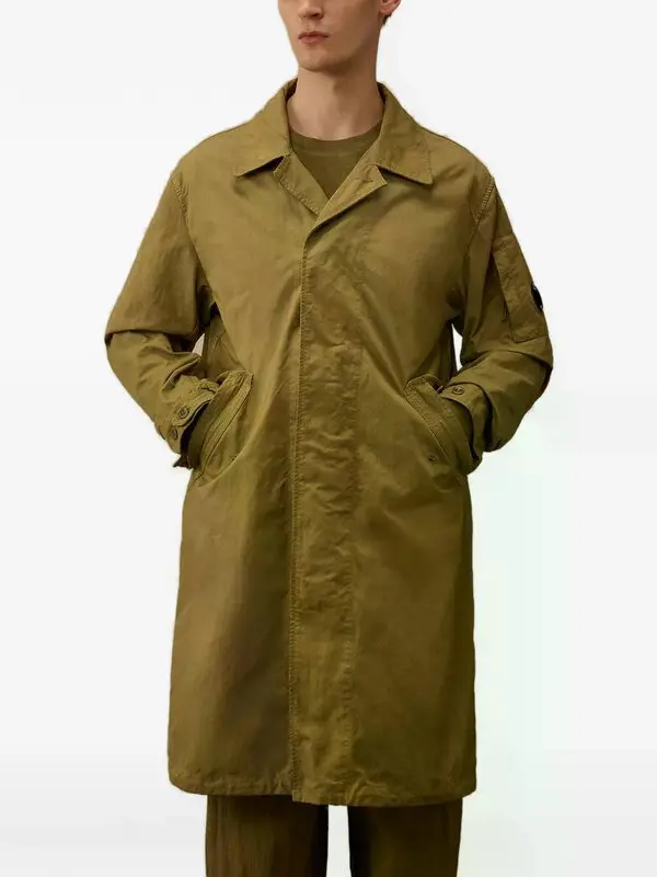 C.P. COMPANY Twill Fishtail Lens Car Coat