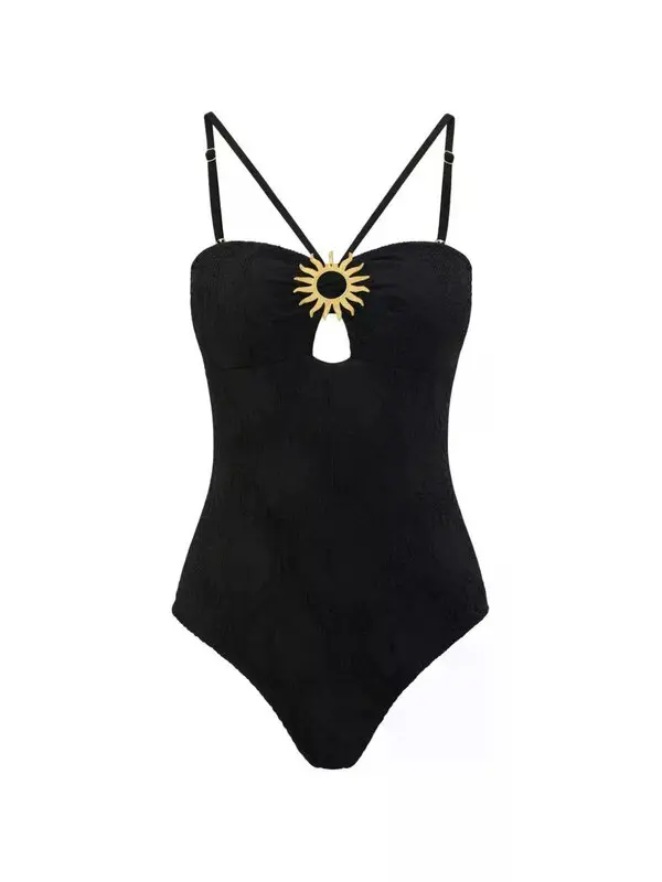 Farm Rio Sunny Moon Swimsuit - Black