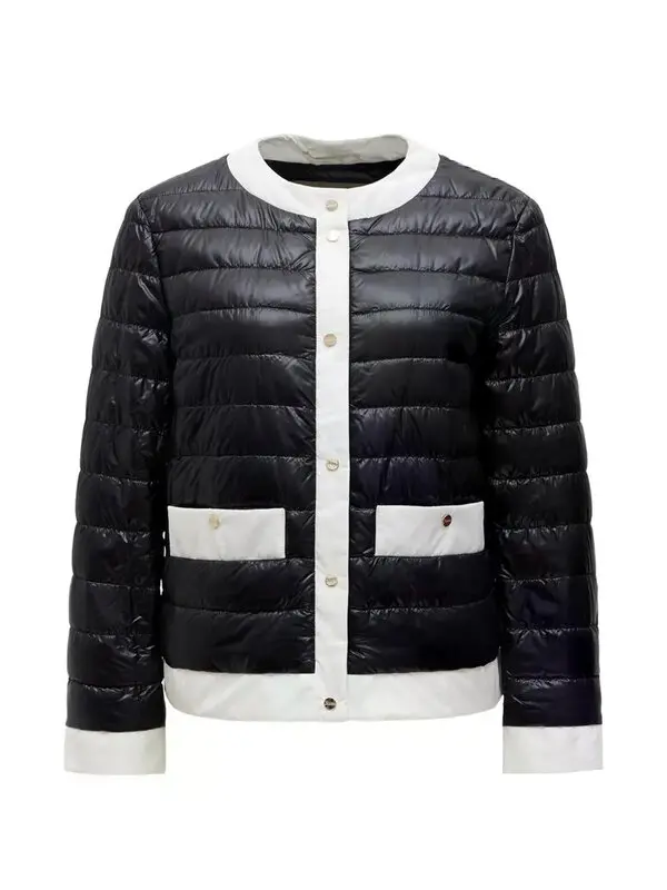Herno Collarless Quilted Jacket