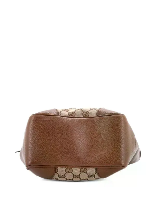 Gucci Bree Convertible Tote Gg Canvas With Leather Small Crossbody Bag - Brown