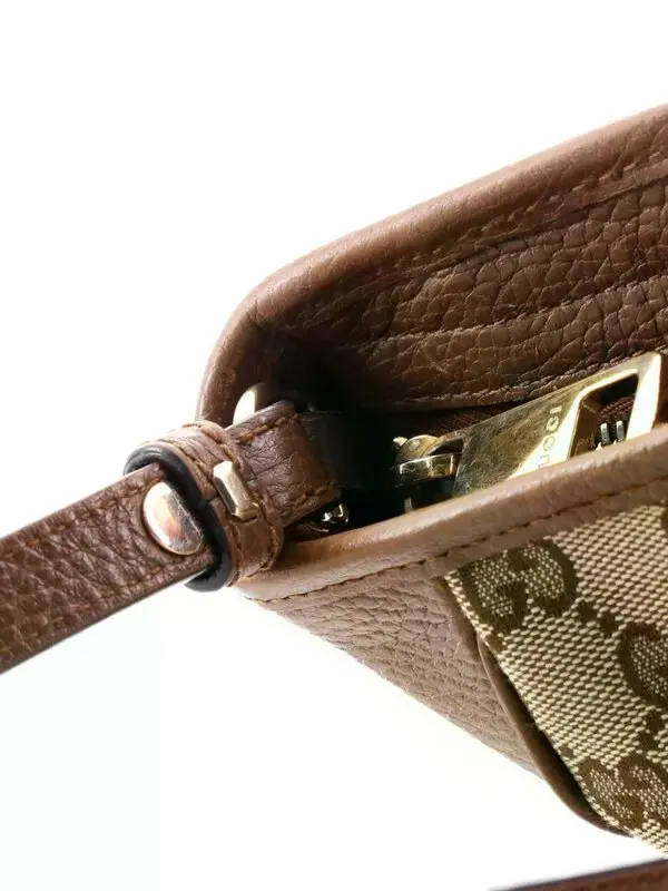 Gucci Bree Convertible Tote Gg Canvas With Leather Small Crossbody Bag - Brown