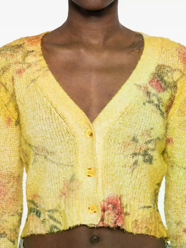 Avant Toi Floral Print Cardigan
