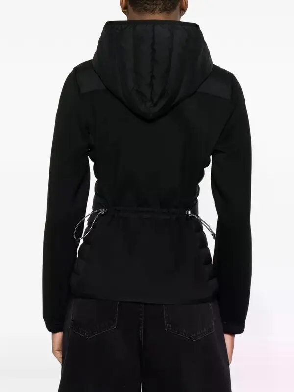 Moncler Hooded Zip-up Cardigan - Black
