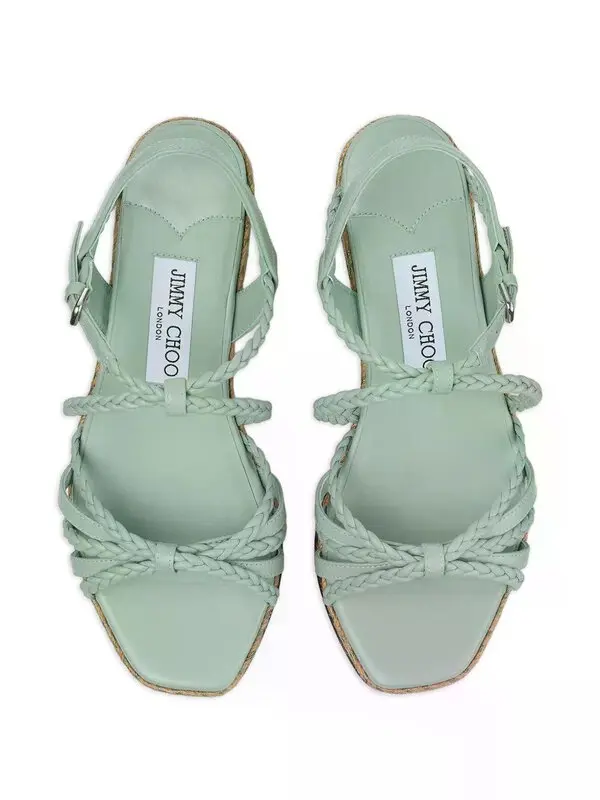 JIMMY CHOO Nyra 60 Braided Platform Sandals
