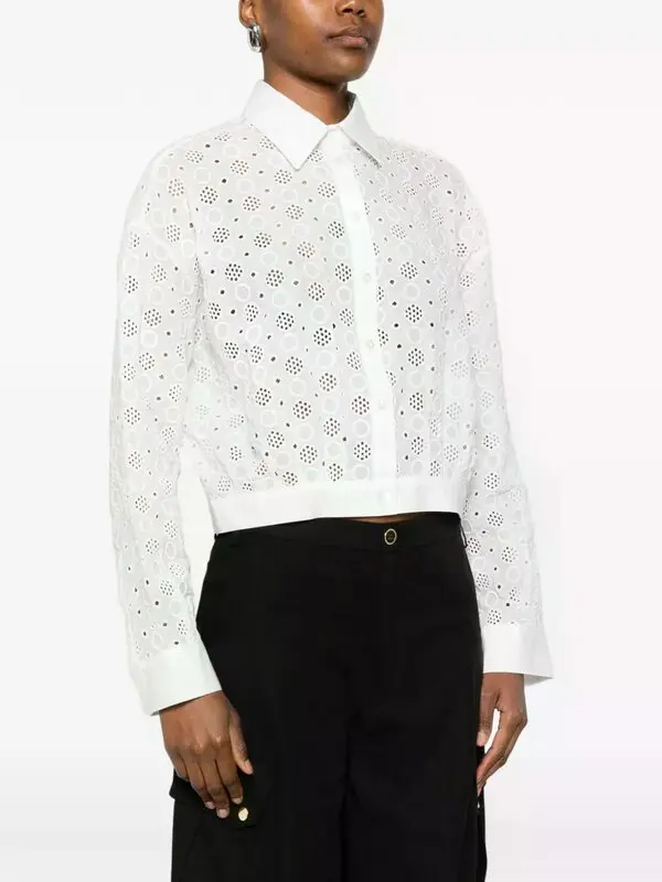Pinko Charita Open-work Cotton Shirt