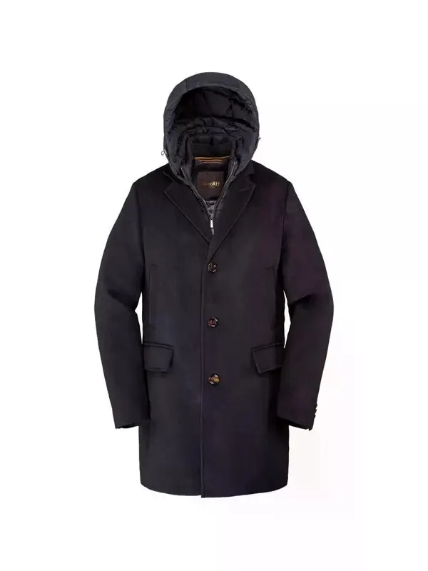 MOORER Hooded Button Coat