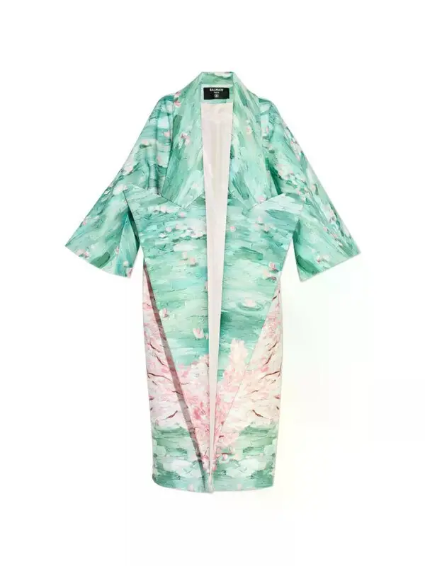 Balmain Floral-print Oversized Coat