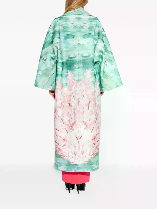 Balmain Floral-print Oversized Coat