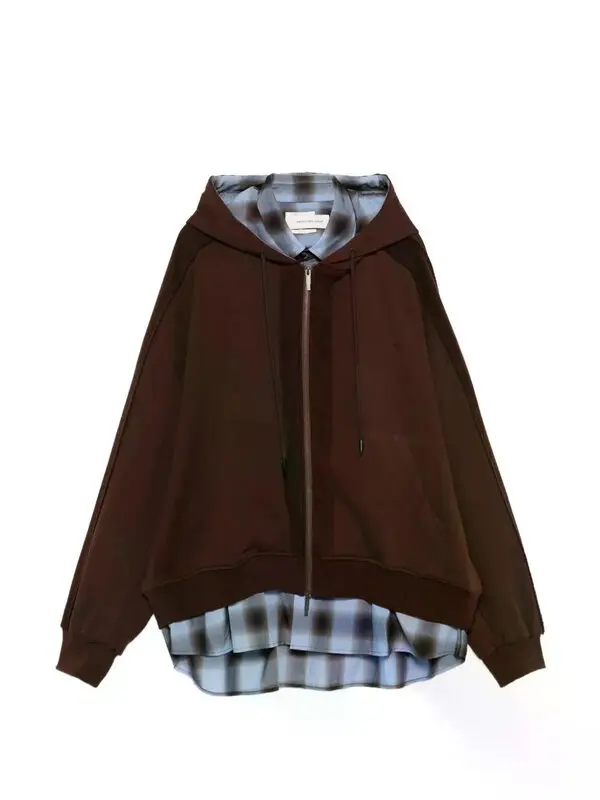 FENG CHEN WANG Zip-up Hoodie - Brown