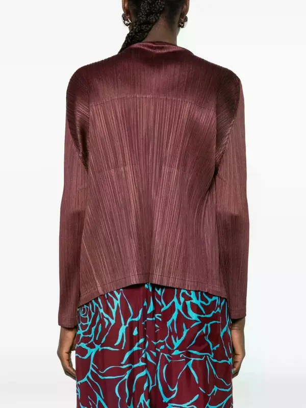 Issey Miyake Pleated Buttoned Blouse