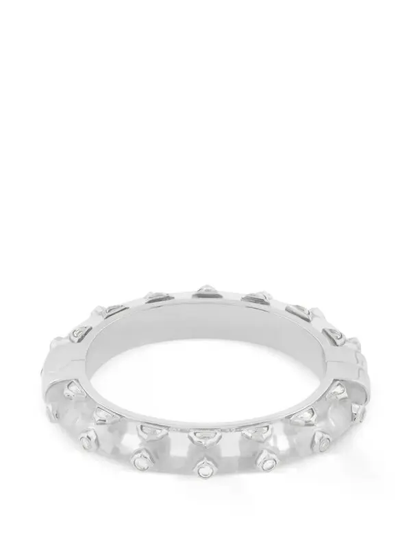 Isharya White Mirror Boondein Bangle - Silver