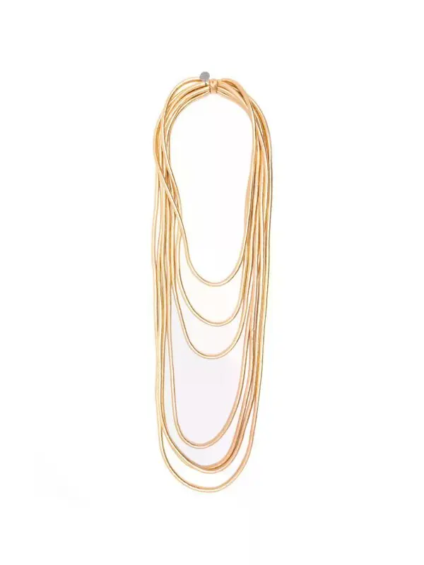 MARIA CALDERARA Tone Strand Necklace - Gold
