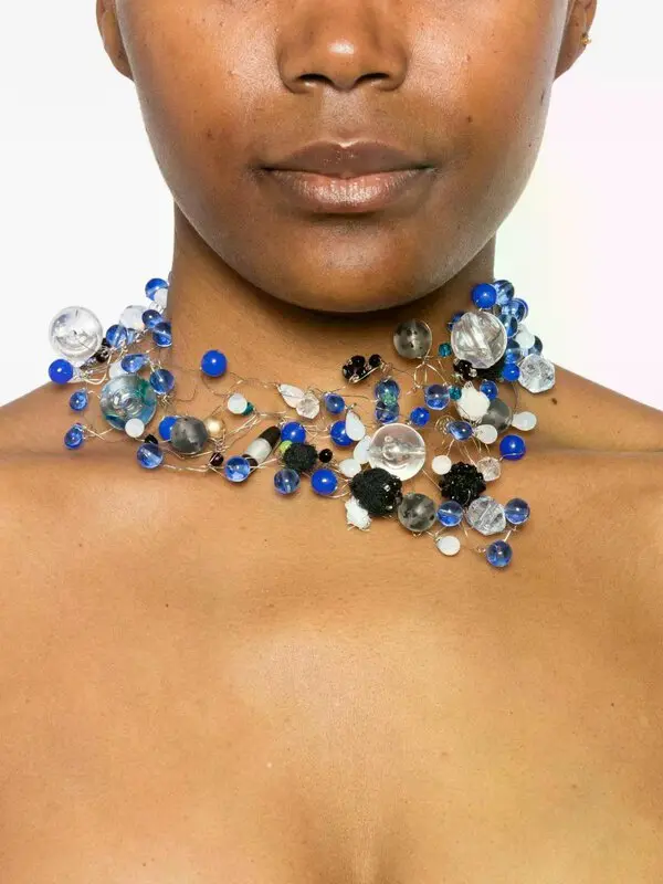 MARIA CALDERARA Necklace With Beaded Embellishments