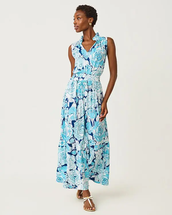 LILLY PULITZER Amiria Maxi Dress - Capri Blue Rosanna