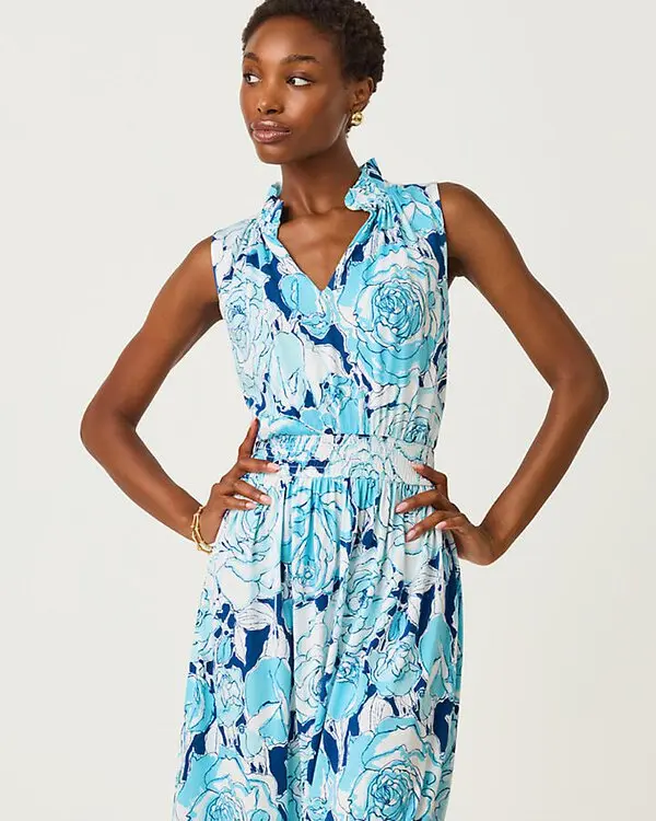 LILLY PULITZER Amiria Maxi Dress - Capri Blue Rosanna