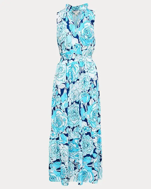 LILLY PULITZER Amiria Maxi Dress - Capri Blue Rosanna
