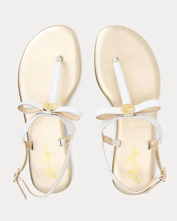 LILLY PULITZER Teighen Bow Sandal - Resort White