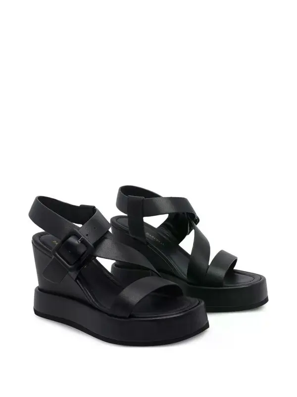 PALOMA BARCELO Buckle-closure Leather Wedge Sandals