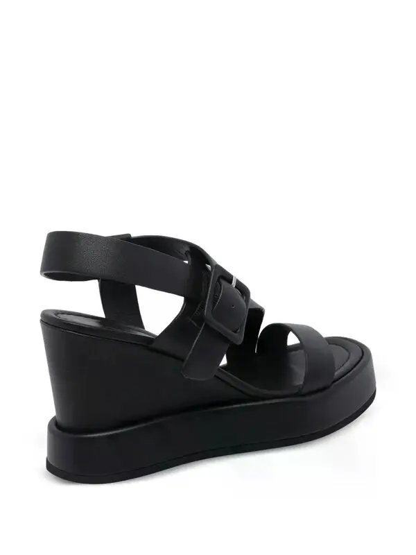 PALOMA BARCELO Buckle-closure Leather Wedge Sandals