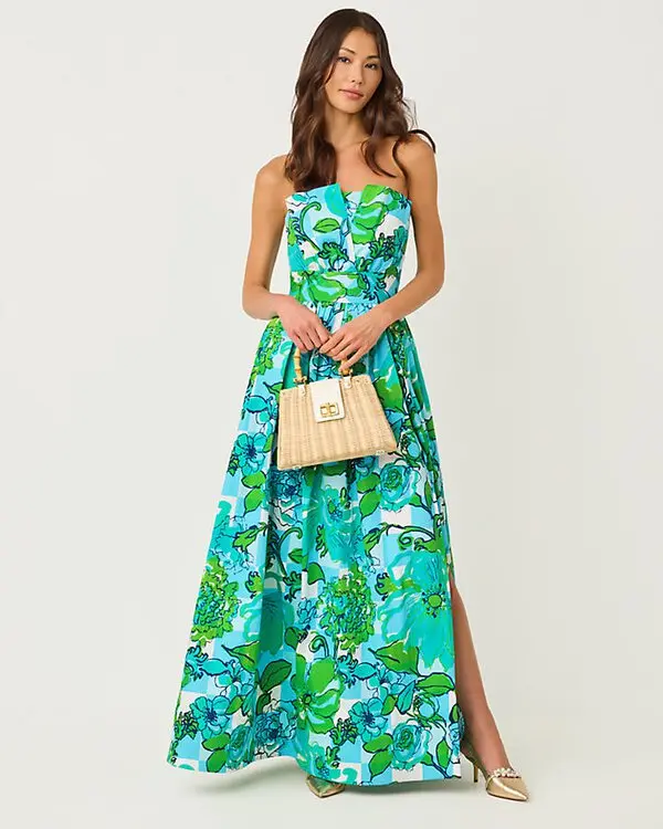 LILLY PULITZER Ivella Strapless Maxi Gown