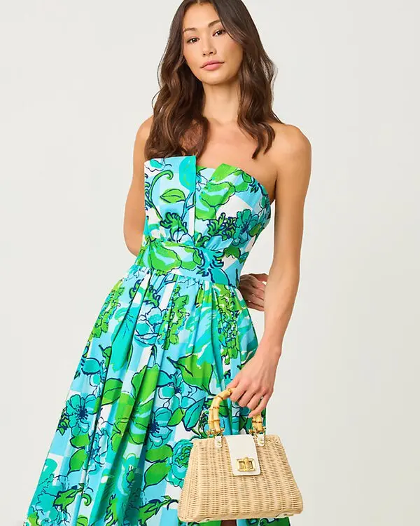 LILLY PULITZER Ivella Strapless Maxi Gown