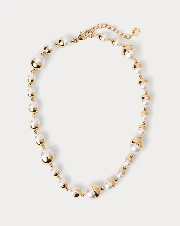 LILLY PULITZER Rosanna Pearl Necklace - Resort White
