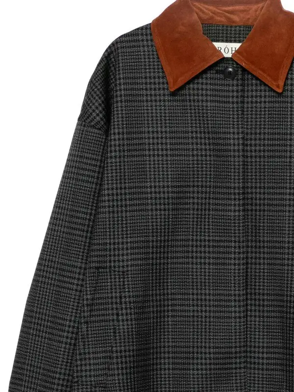 RÓHE Plaid Coat - Grey