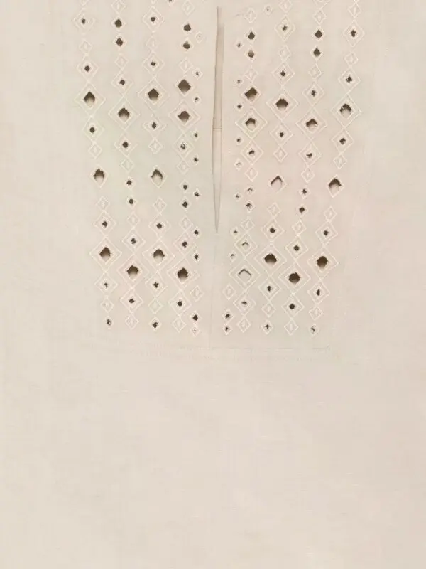 YVES SALOMON Cut-out Short-sleeve Top - Neutrals