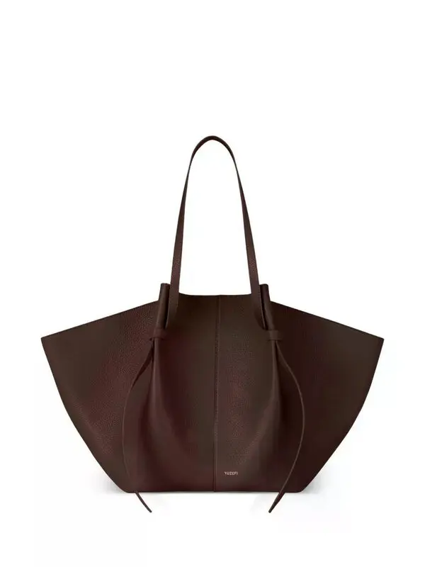 Yuzefi Xl Mochi Leather Shoulder Bag - Brown