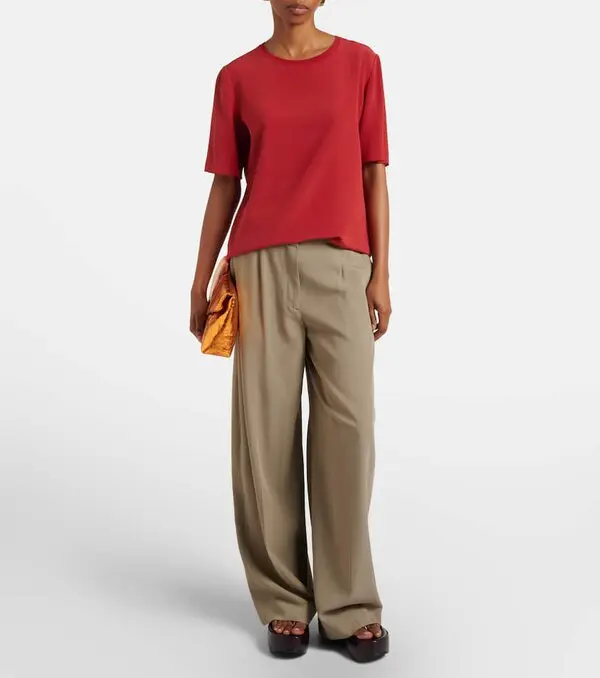 JOSEPH Rubin Silk Crepe Top - Orange