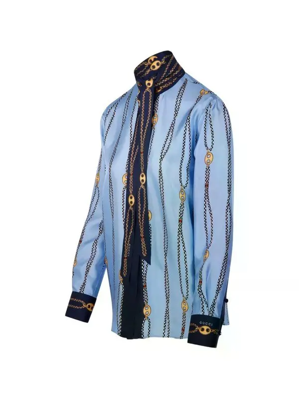 Gucci Printed Silk Twill Shirt