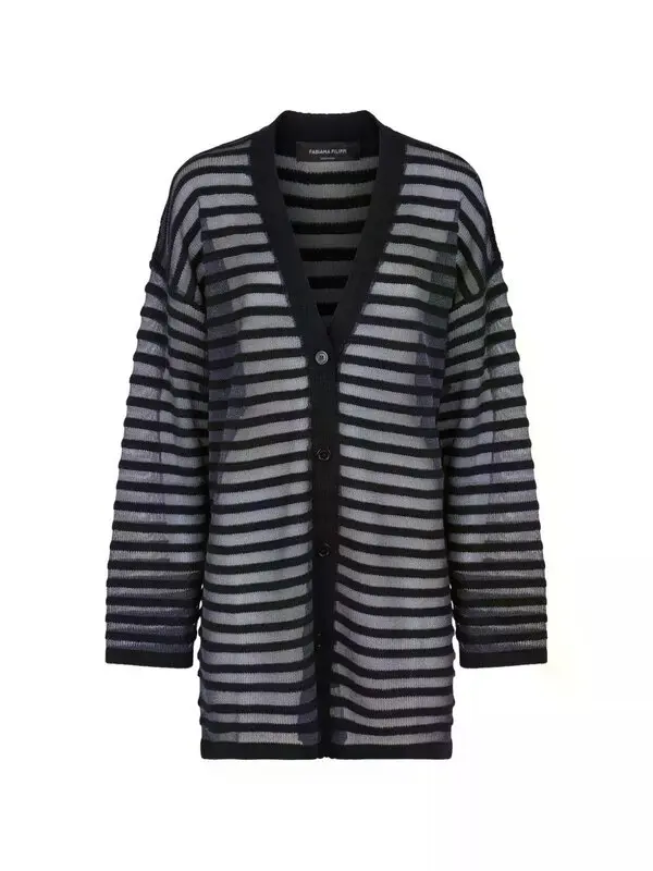 Fabiana Filippi Sequin Striped Cardigan