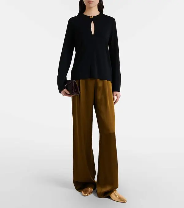 JOSEPH Fabiola Jersey Blouse