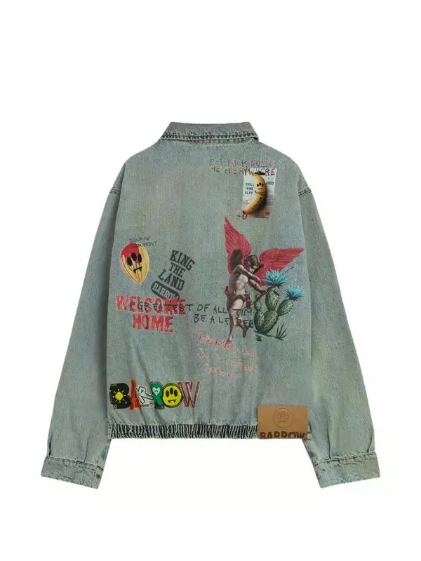 BARROW Graphic Print Jacket - Blue