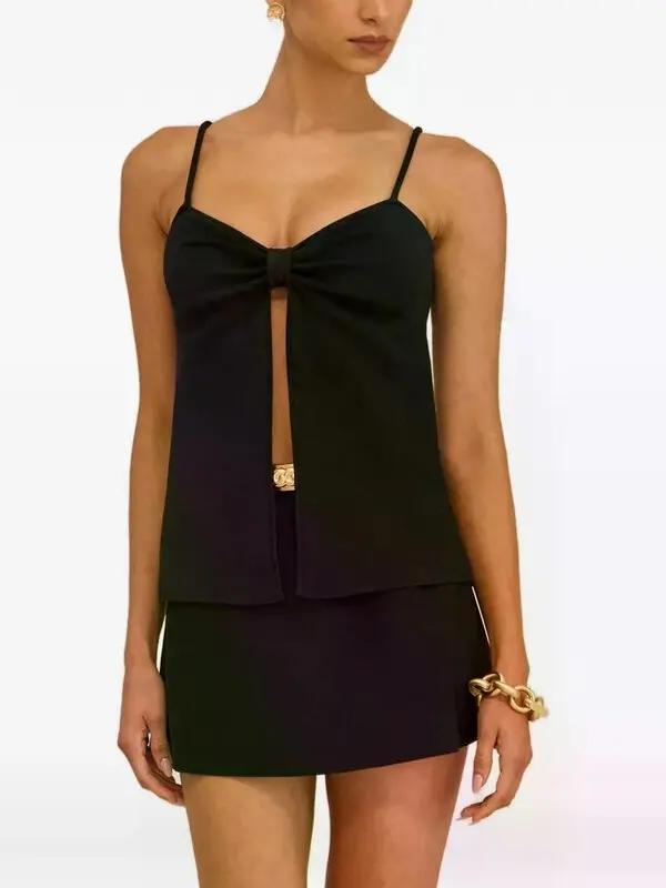 Cult Gaia Lennon Heart-neckline Top - Black