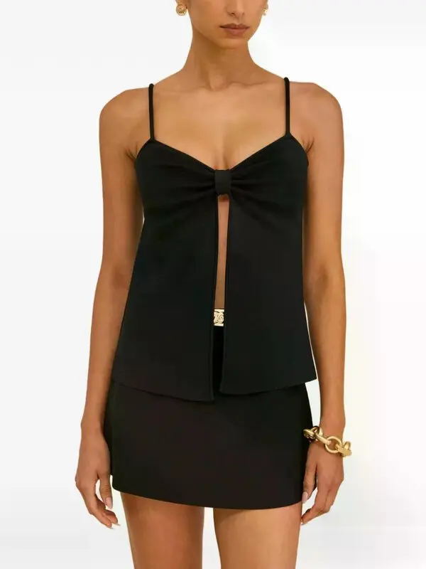 Cult Gaia Lennon Heart-neckline Top - Black