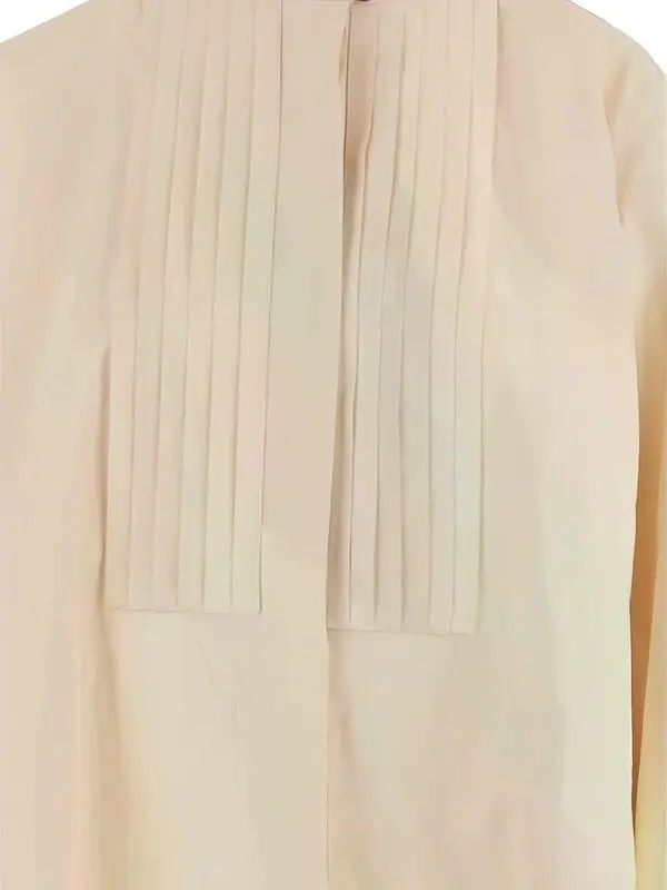 JIL SANDER Pleated Mandarin-collar Shirt