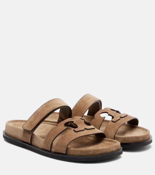Tory Burch Ines Suede Sandals - Brown