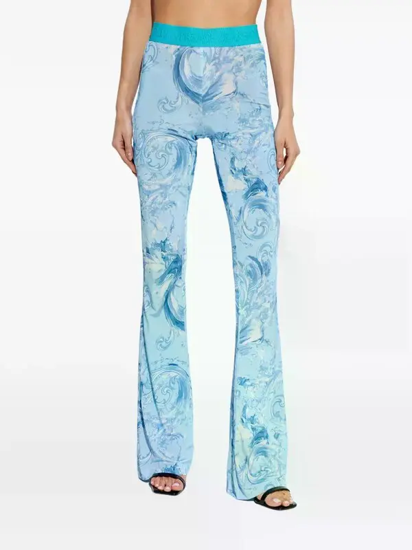 Versace Printed Flared Trousers